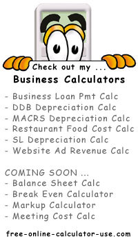 Online Small Business Calculators, Tools, and Tips Section